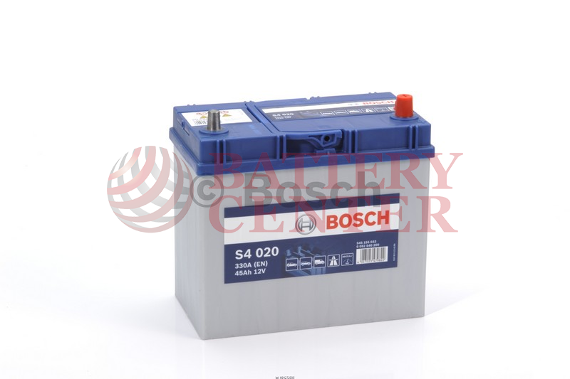 Μπαταρία Bosch S4020 12V Capacity 20hr 45 (Ah):EN (Amps): 330EN Εκκίνησης