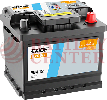 Μπαταρία Exide Excell EB442 12V Capacity 20hr 44(Ah):EN (Amps): 420EN ...